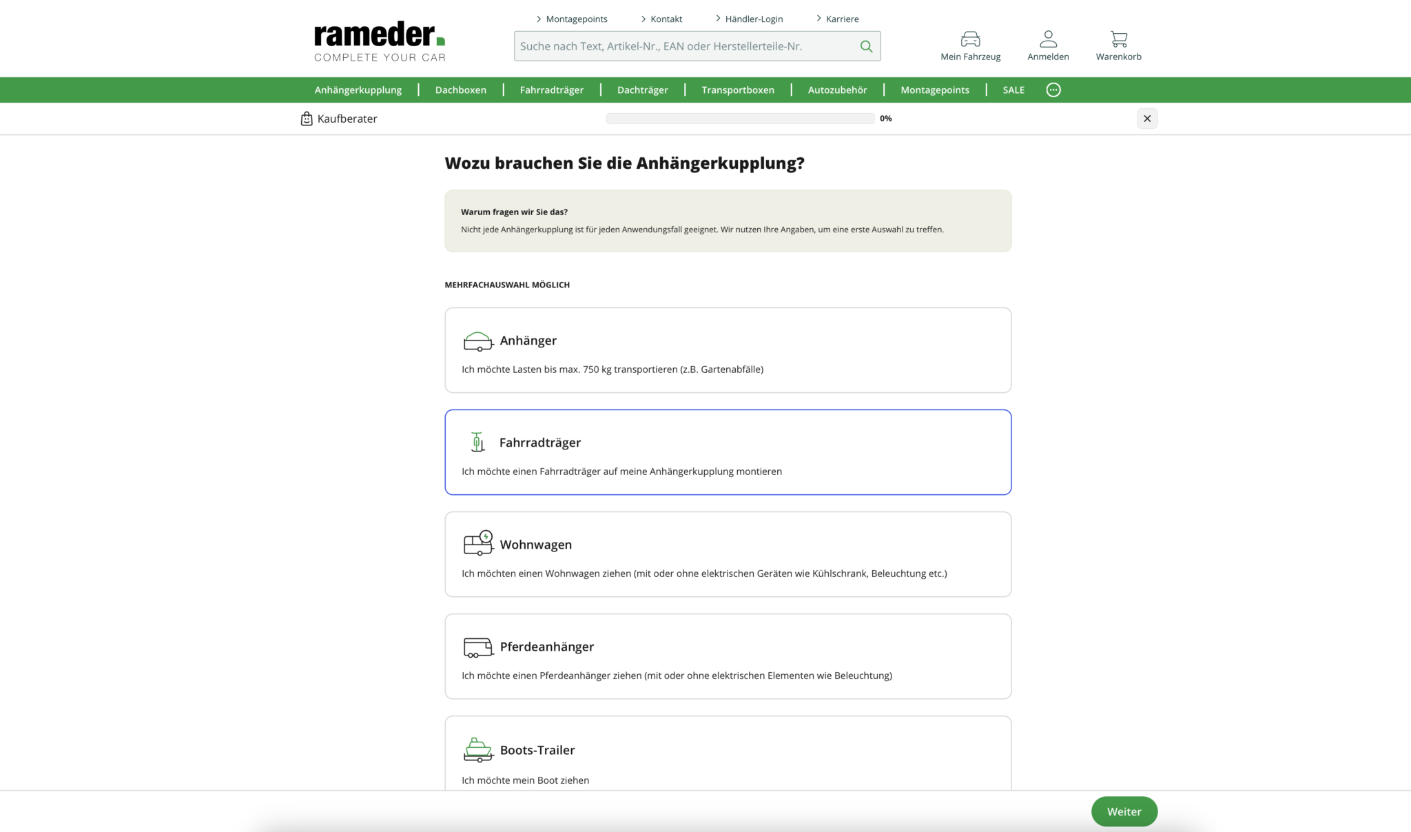 Rameder-Kaufberater: Finden Sie die perfekte Anhängerkupplung